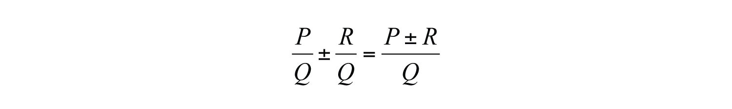 Adding And Subtracting Rational Expressions