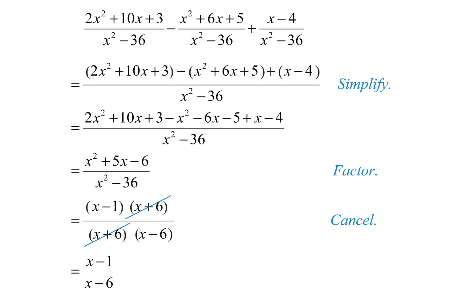Adding And Subtracting Rational Expressions