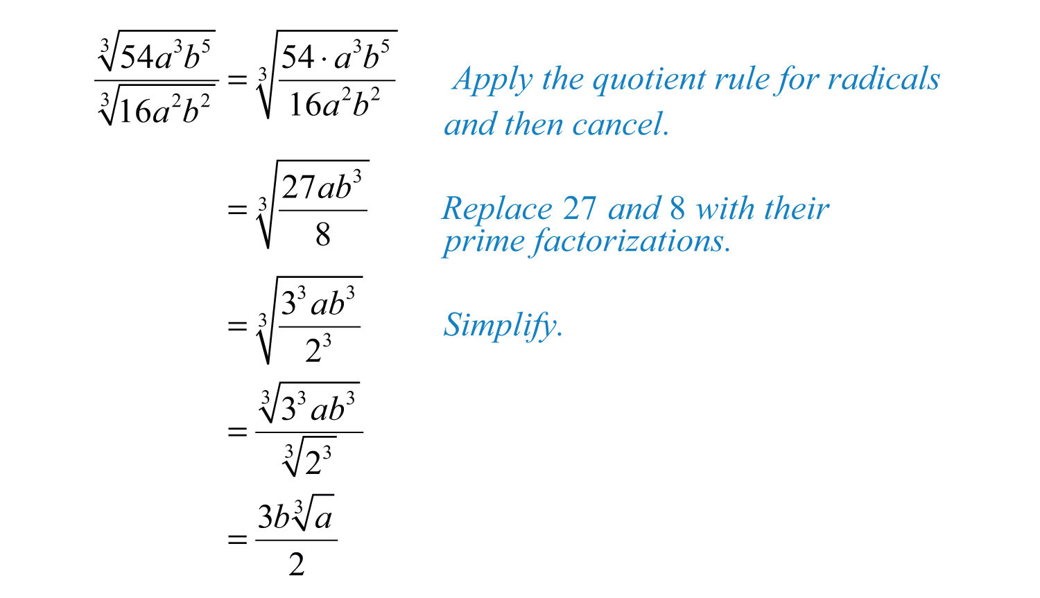 Multiplying And Dividing Radical Expressions
